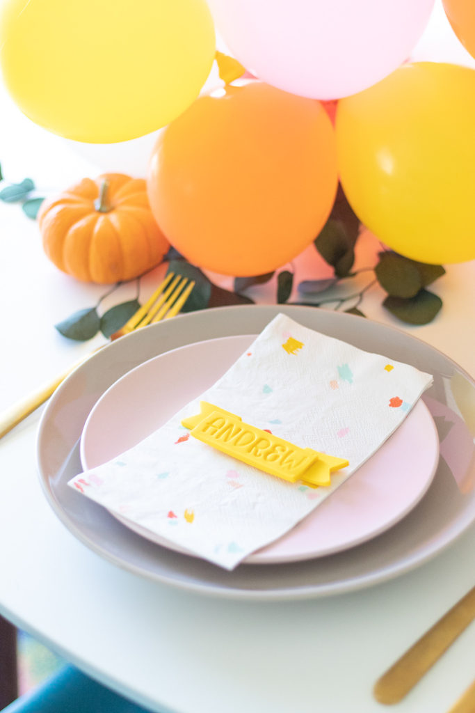 DIY Clay Ribbon Place Cards for Thanksgiving | Club Crafted