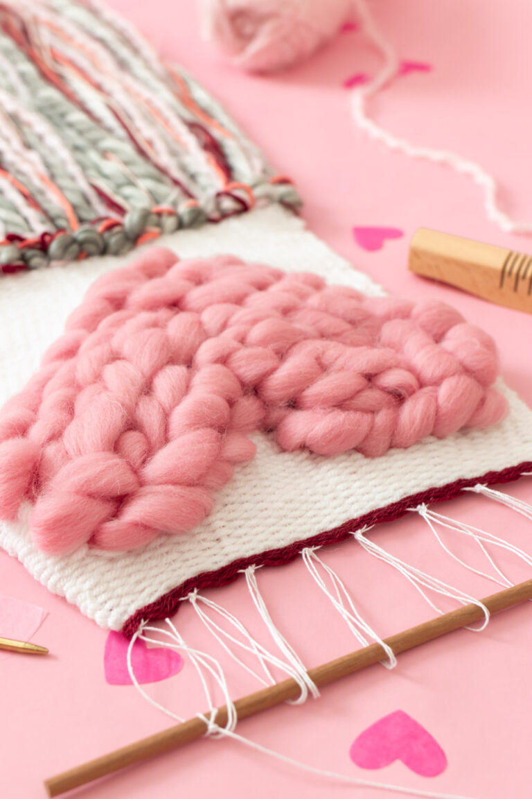 Woven Wall Art: Simple Heart Weaving for Valentine's Day | Club Crafted